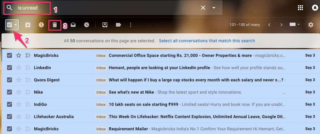 Alleen Ongelezen E mails In Gmail Bekijken En Verwijderen