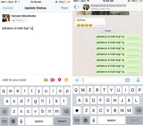 How To Write Upside Down In WhatsApp Instagram In 2022